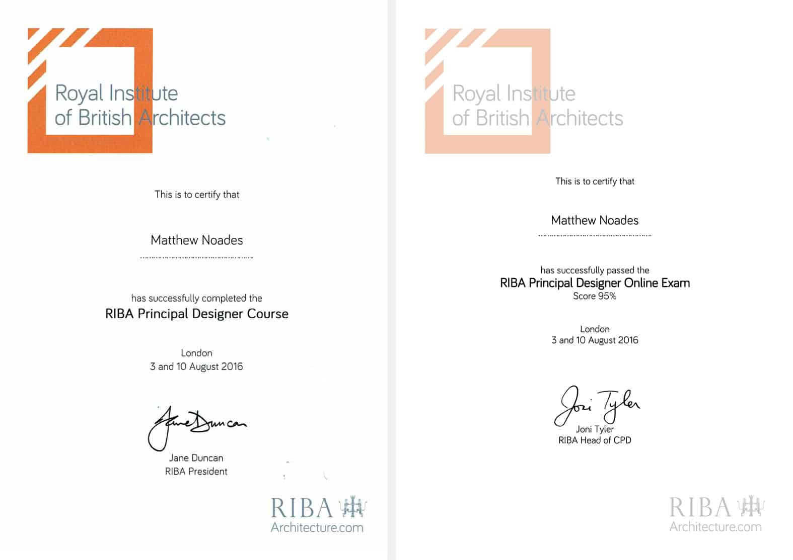 A Team of Qualified Professionals - RIBA Chartered